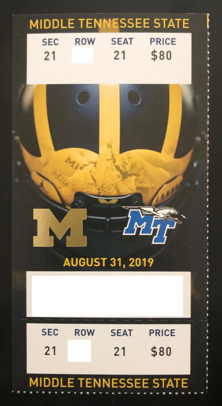 2019 Michigan Wolverines Football Collectible Ticket Stub - Choose Any ...