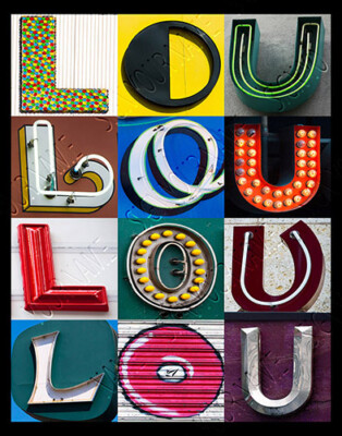 LOU Name Poster featuring photos of actual sign letters | eBay