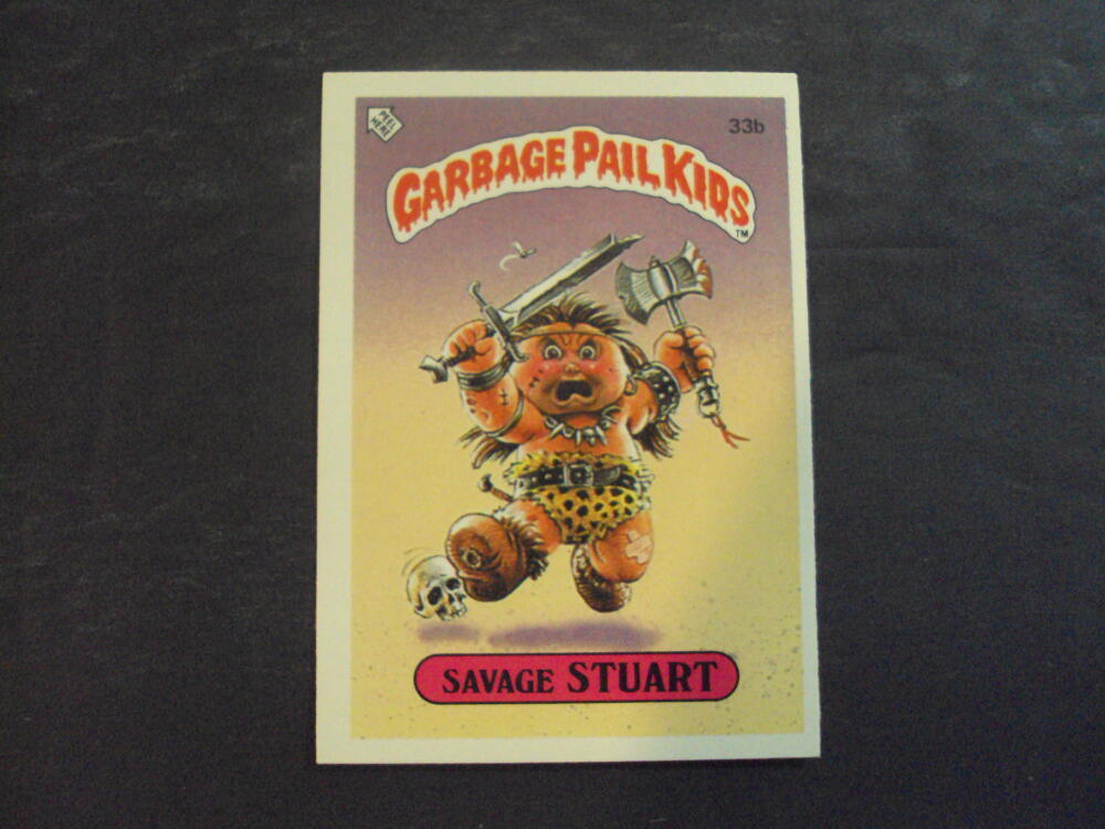 Garbage Pail Kids Card UK Mini Version Series 1 2" X 3" Savage Stuart 3 ...