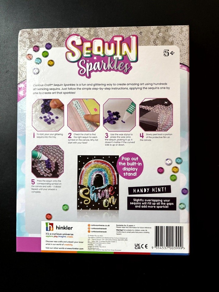 Hinkler Sequins & Spangles 10,000 Shimmering Sequins Craft Kit - New ...