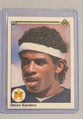 Deion Sanders Rookie Card 1990 Upper Deck Baseball RC #13 MLB New York ...