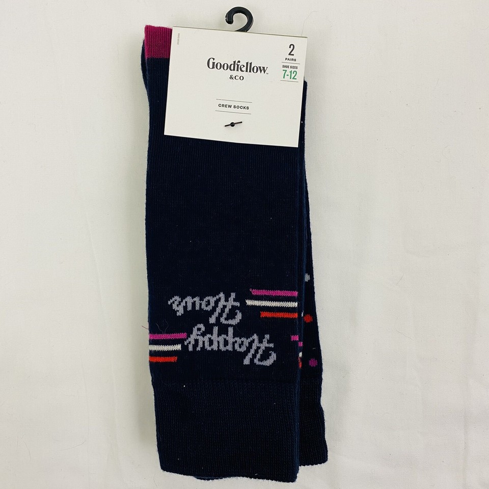 Goodfellow Mens Socks 7-12Crew Dress HAPPY HOUR DOTS 2 Pairs NEW | eBay