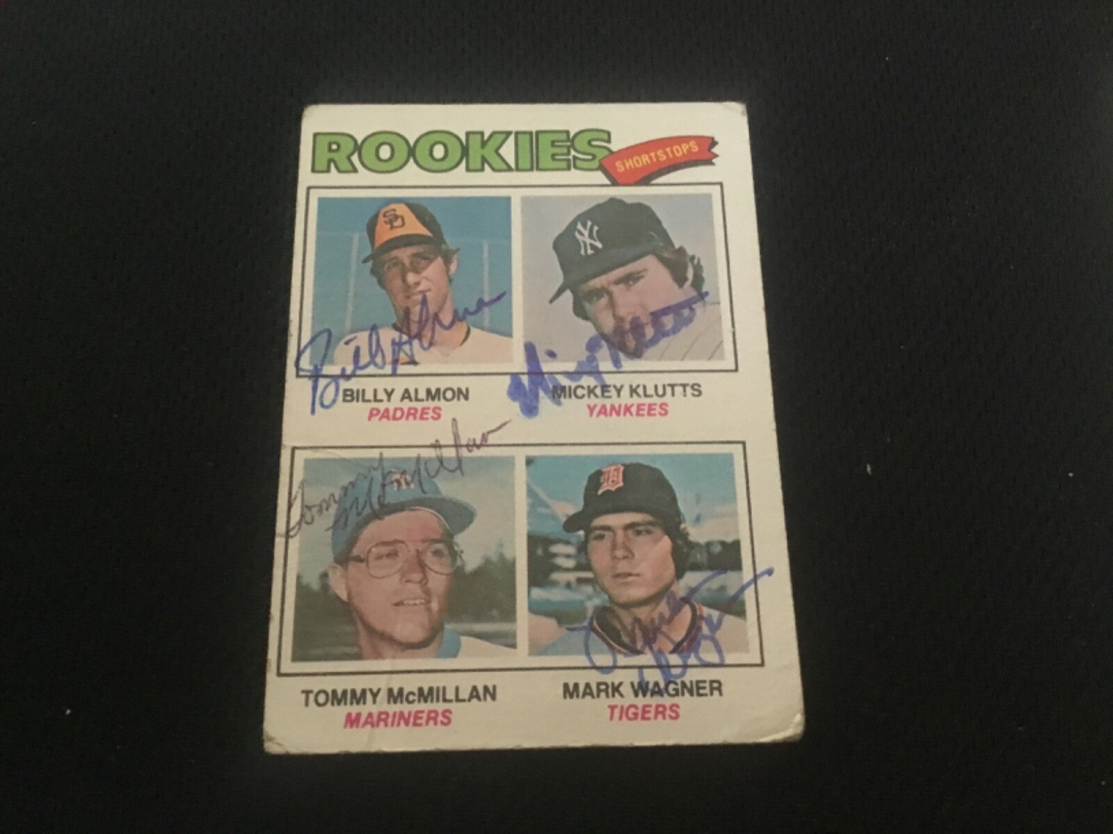 Autographed 1977 Topps Rookies w/Almon, Klutz, MacMillon & Wagner | eBay