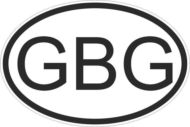 Oval Sticker Flag Country Code Bumper Decal Car Laptop Guernesey GBG ...