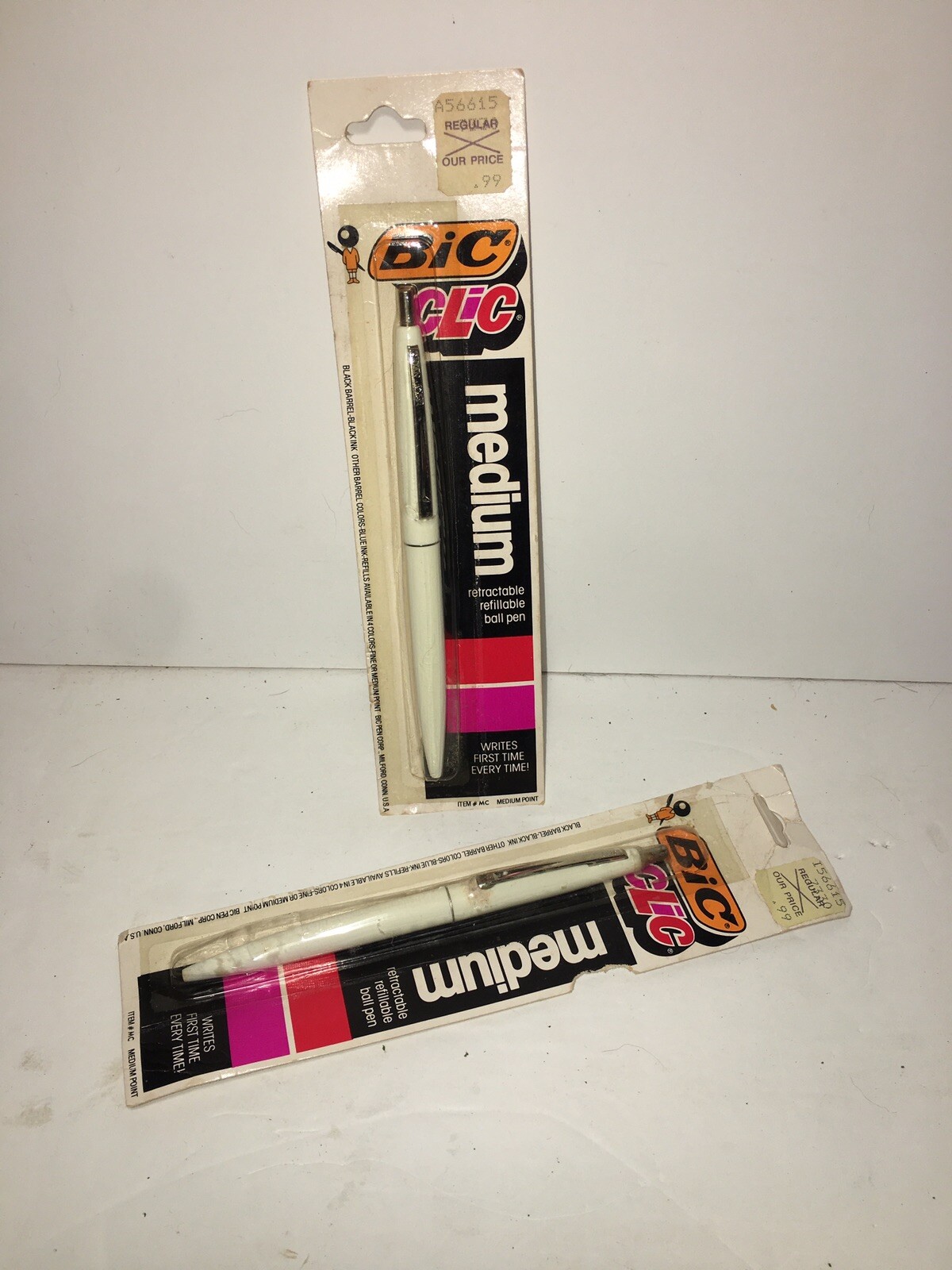 2- Bic Click Ink Pens Medium Point Ball Point Pens New In Original ...