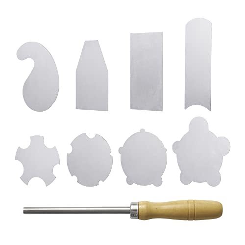 Pack Of 9 Multi-shape Cabinet Scraper For Woodworking (9, 1 Burnisher+ ...