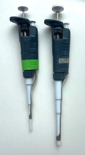 2 Gilson Pipetman P1000 & P20 Plunger Single Channel Pipette Medical ...