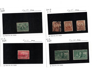 US Stamp Collection - 14 dealer stock cards with stamps (D381) | eBay