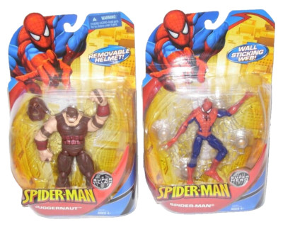 Lot of 2 Marvel Spider-Man 2008 Action Figures Juggernaut & Spider-Man ...