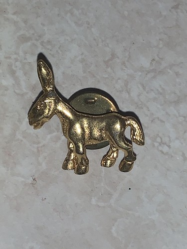 Mini Gold Donkey Pin Democrats | eBay