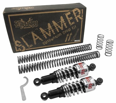 Burly Brand Chrome Front & Rear Lowering Slammer Kit Harley Touring FLH ...