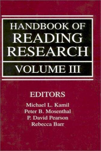 Handbook of Reading Research, Volume III by Peter B. Mosenthal (2000 ...