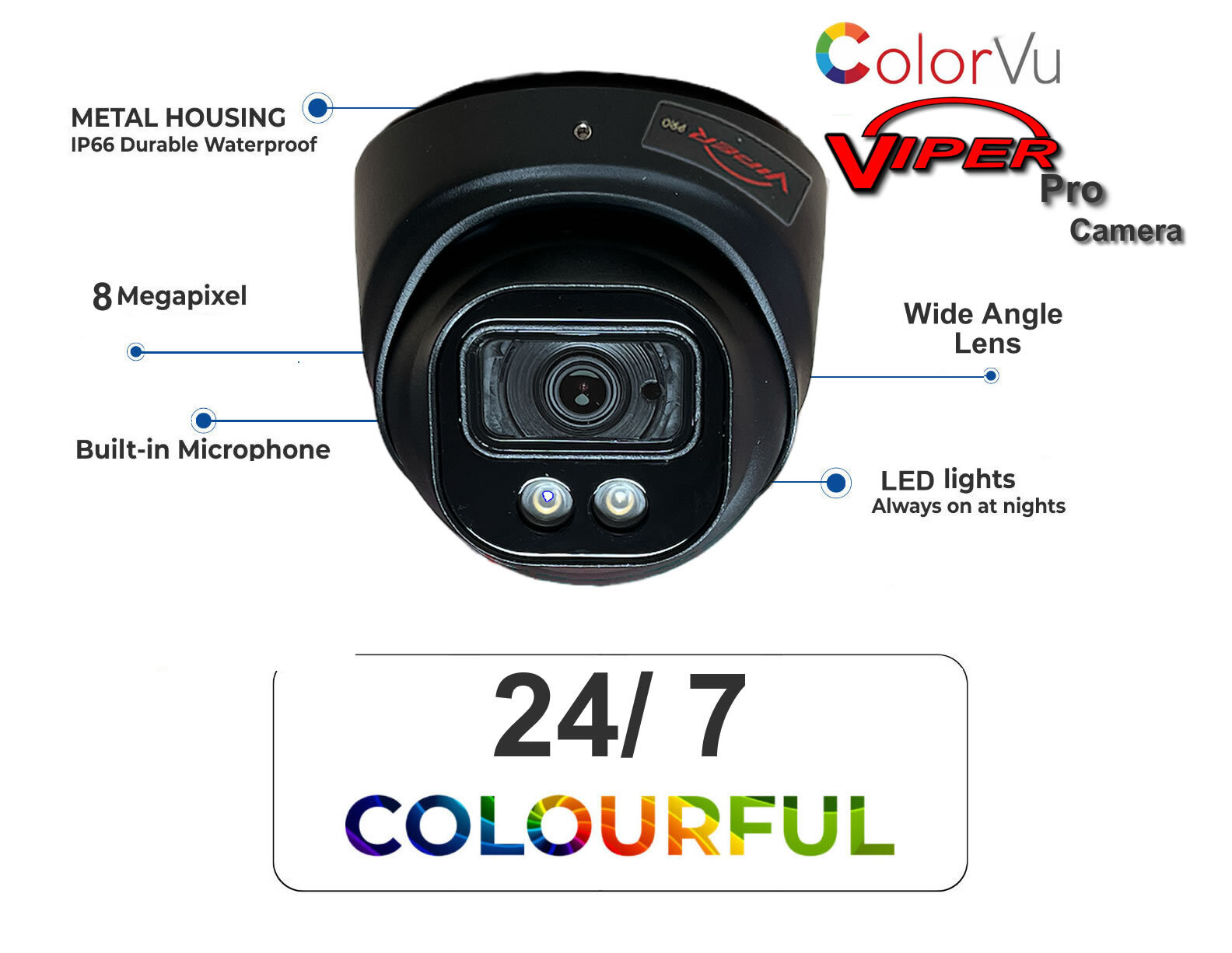 8MP HiLook Hikvision CCTV A.I NVR Viper Pro ColorVu Audio Camera IP POE ...
