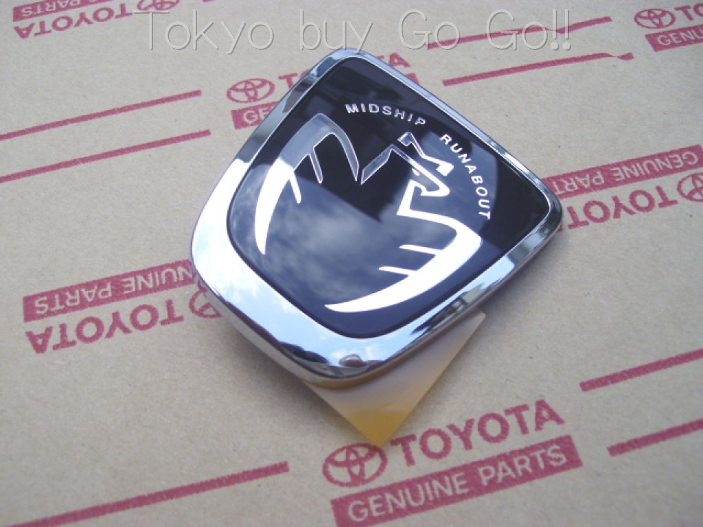 Toyota MR2 MR-S Roadster Spyder ZZW30 Black Front Bumper Emblem NEW ...