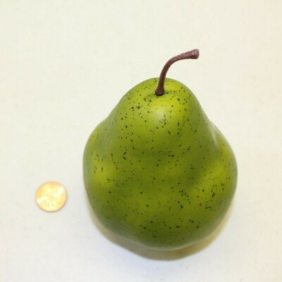 Realistic Green Pear Pretend Faux Play Fruit Food Piece Part Prop ...
