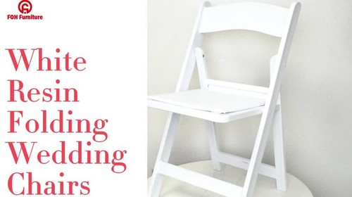 Set of 4 Folding Event Chairs Plastic Outdoor Chair for Weddings ...