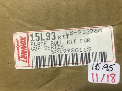 LENNOX 15L93 KIT FLAME ROLL-OUT SWITCH KIT # LB-93376A (15L93) FOR G26 ...