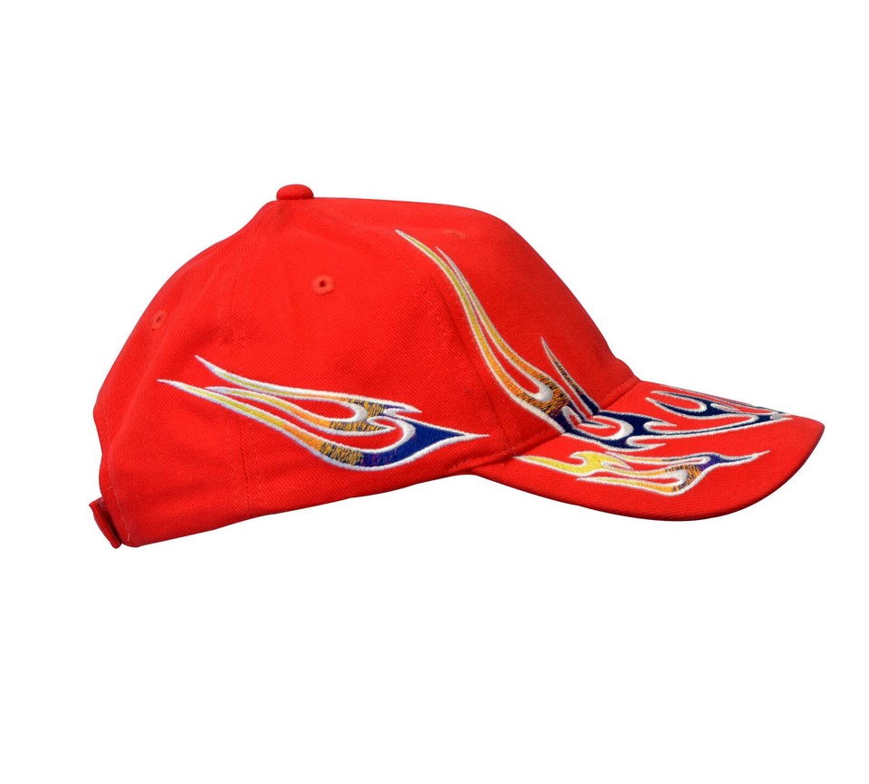 KC Caps Unisex Fire Flame Racing Cap, Fashion Embroidery Sports Race ...