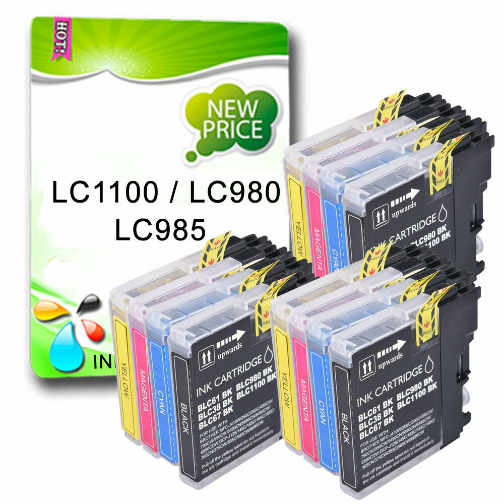 Multipack Ink Cartridge fits Brother LC980 LC1100 LC985 DCP-195C MFC ...