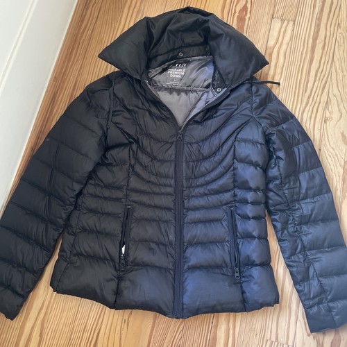 ANA Large Packable Down Jacket PUFFER COAT Black | eBay