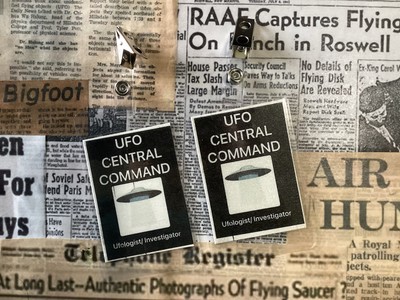 Set Of 2 “UFO CENTRAL COMMAND/ Ufologist-Investigator” Cosplay/Prop ...