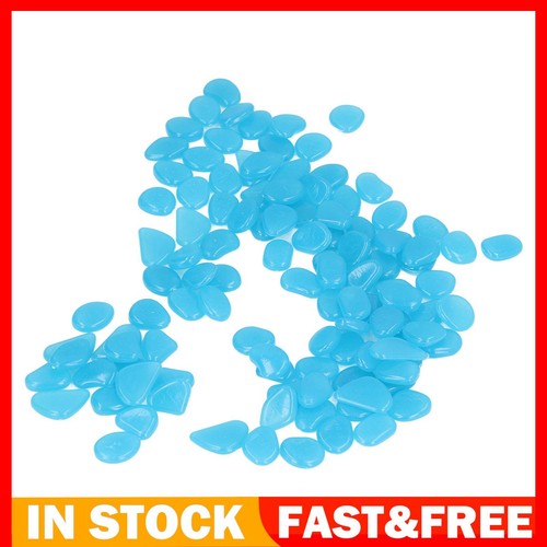 Luminous Garden Pebbles 100 Pack Fluorescent Flat Stones for Pathway ...