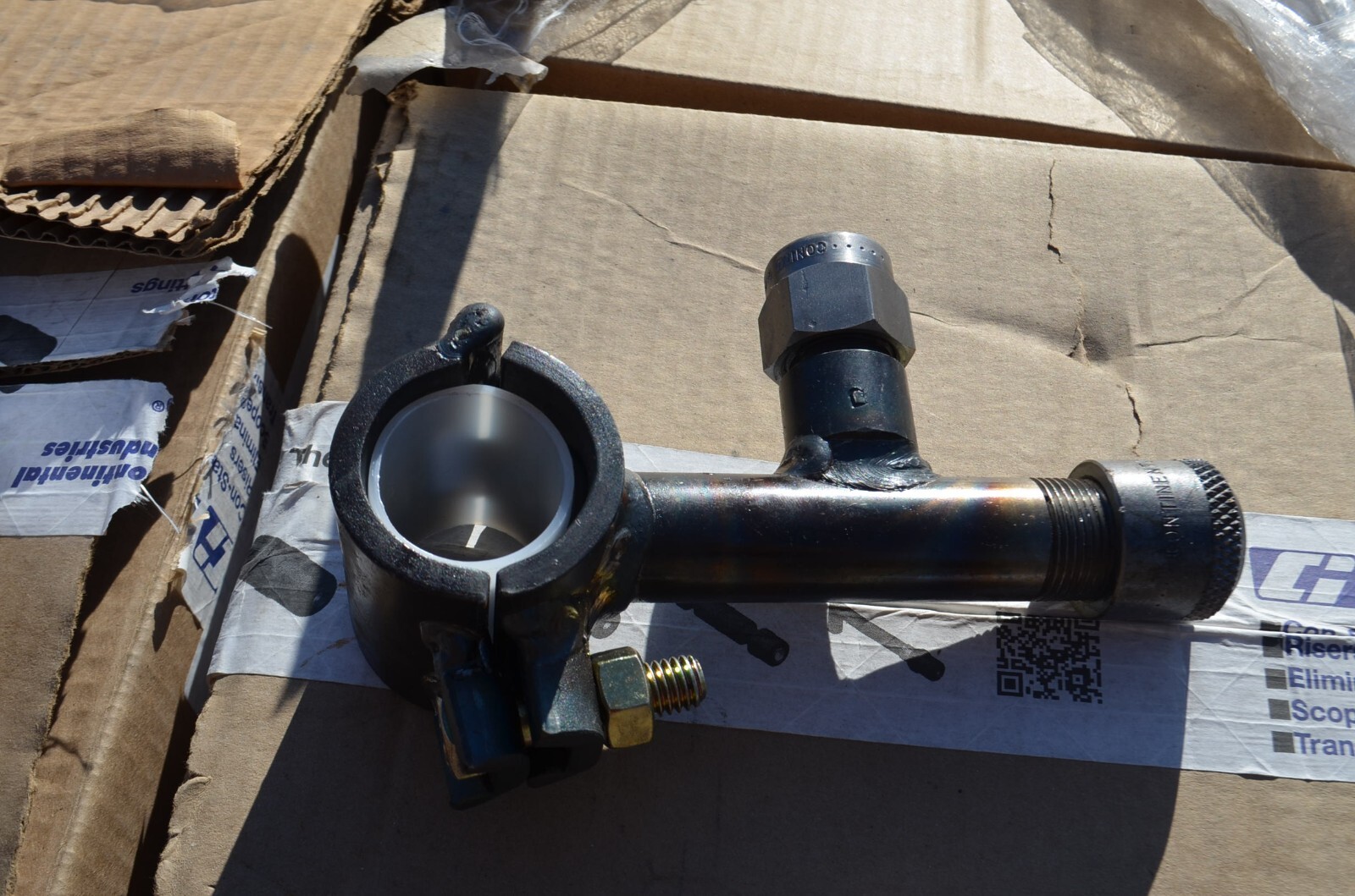 LOT OF 10 Continental Ind. Steel Service Punch Tee 1 1/4" IPS ...