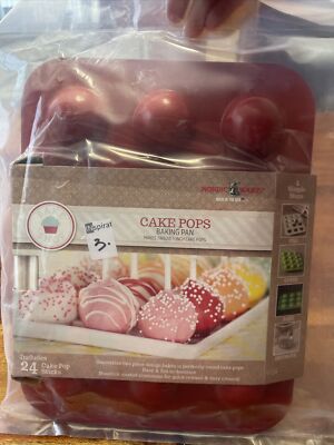 NEW Nordic Ware Cake Pops Baking Pan Red Makes 12 Pops (CC) | eBay