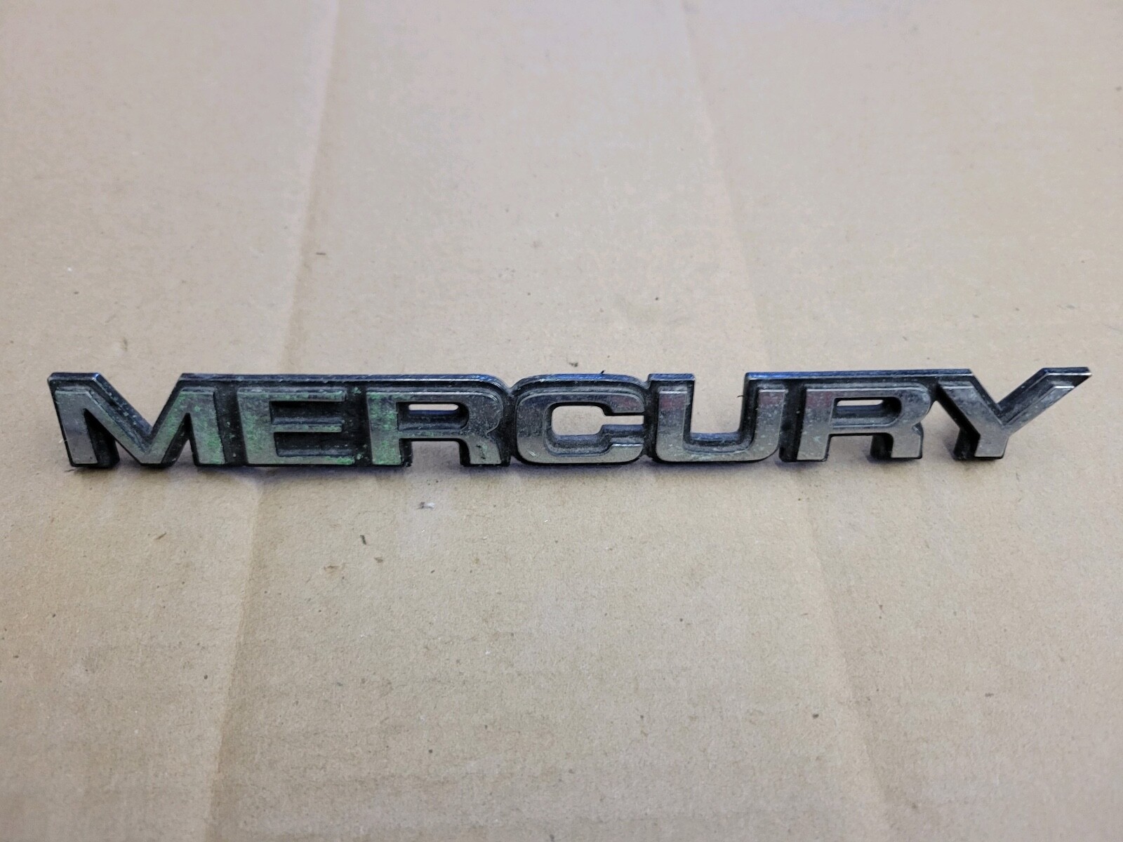 Mercury OEM Chrome 8 3/8" Vintage Emblem Badge Logo Nameplate Name ...