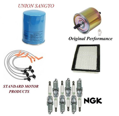 Tune Up Kit Air Oil Fuel Filters Wirre Spark Plugs For FORD RANGER V6 4 ...