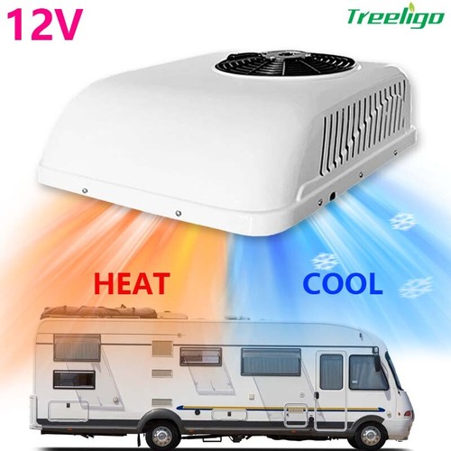 12V Electric Air Conditioner Heat&Cool Rooftop Fit RV Caravan Tractor ...