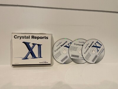 Crystal Reports XI Server 3-Disc PC Set 11 In Case w/ "temporary" Code ...