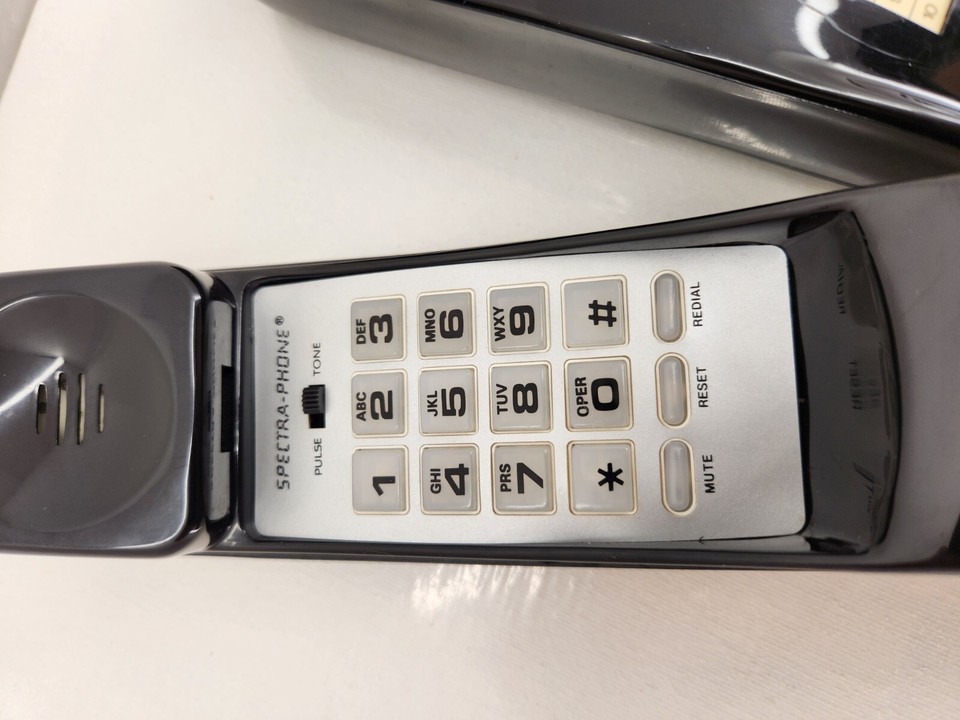 Vintage Black Telephone Spectra Phone TL-4 Slim Line Table Wall ...
