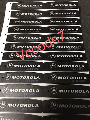 Motorola XTS5000 BLACK front nameplate label Model 1,2,3 | eBay