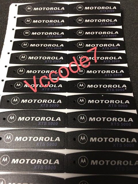 Motorola 3385221D01 Top Front Label for Xts5000 Radio for sale online ...