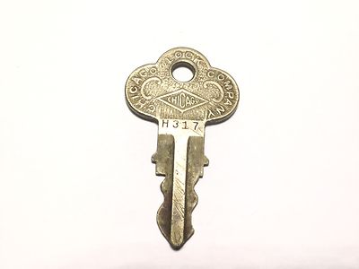 Antique Chicago Lock Co H317 Cut Key - Locksmith | eBay