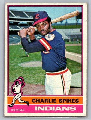1976 Topps Vintage #408 Charlie Spikes Cleveland Indians Baseball Card ...