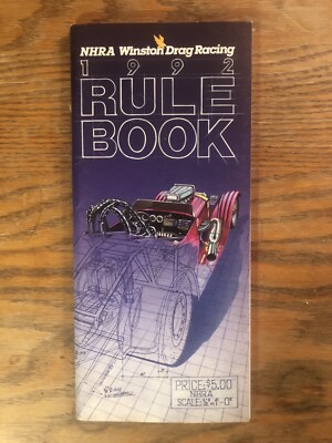 Vintage 1992 NHRA Official DRAG RULES National Hot Rod Association RULE ...