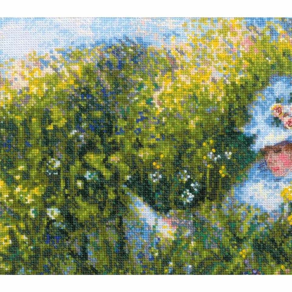 Cross-stitch kit IN The Pre After Monet 1850 Riolis | eBay