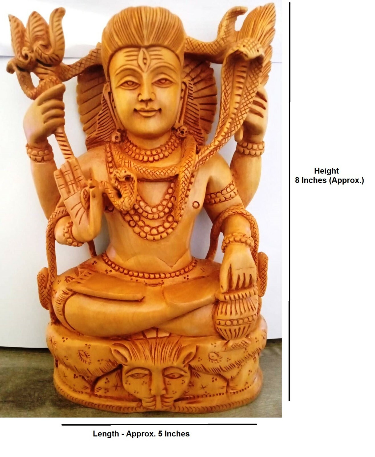 Beautiful Handcrafted Wooden Lord Shiv Shiva Shankar Bholenath On Rock ...