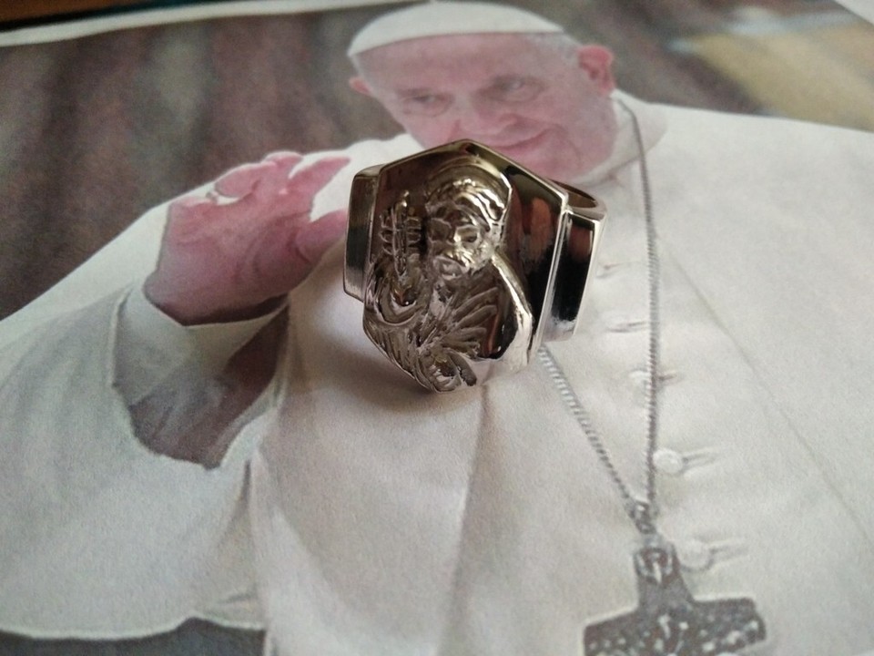 POPE FRANCIS St. Peter's Fisherman ring sterling silver 925-artisan ...