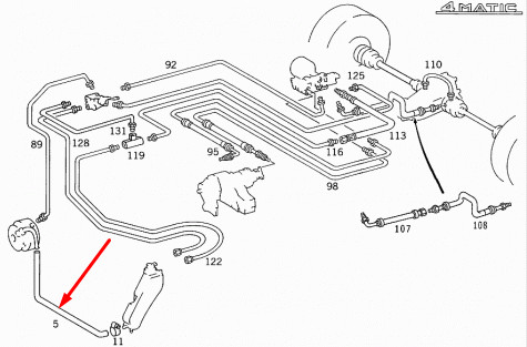 NEW MERCEDES-BENZ E-CLASS W124 POWER STEERING HOSE A1149970482 | eBay