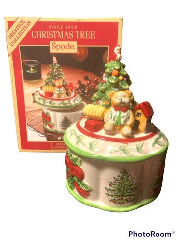 SPODE CHRISTMAS TREE COVERED MUSIC BOX No music Ceramic | eBay