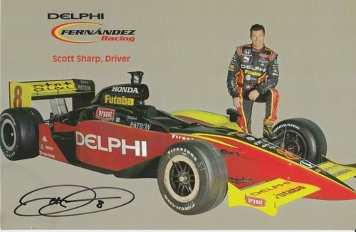 2006 SCOTT SHARP signed INDIANAPOLIS 500 HERO PHOTO CARD INDY CAR HONDA ...