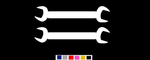 Wrenches Wrench 2X PACK vinyl decal sticker tools cross wrenches ...