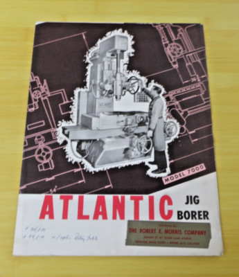 Vtg Atlantic No. 7000 Jig Borer Boring Machine Catalog 6pgs. | eBay