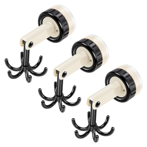 3Pcs 360° Rotating Folding Hook Suction Cup Rotating Utensil Hook | eBay
