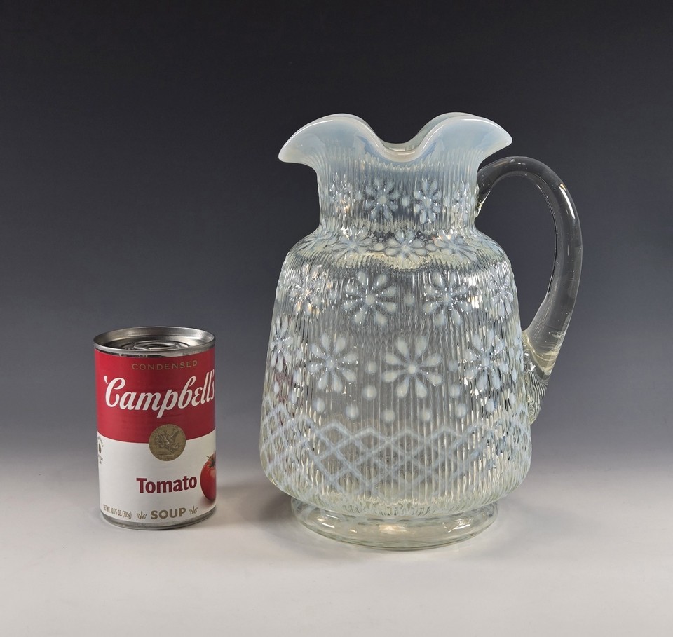 Antique EAPG Northwood Glass Opalescent Christmas Snowflake Ribbed ...