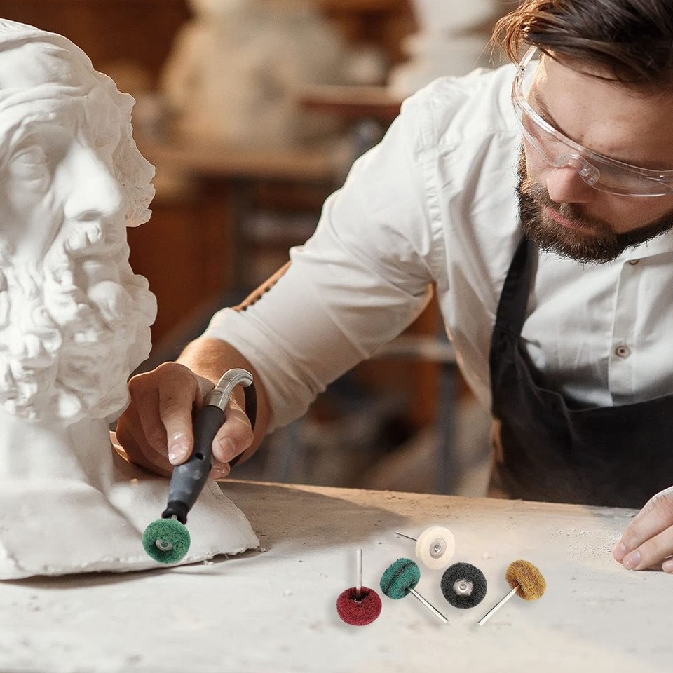 50PCS Abrasive Metal Polishing Buffing Wheel Burr Kit Set for Dremel ...