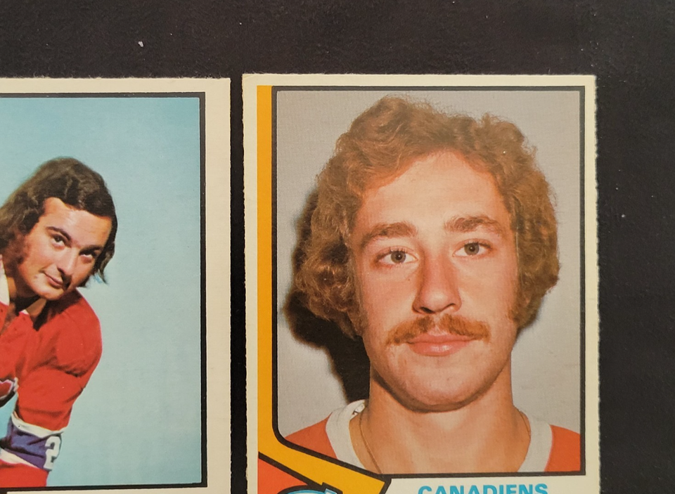 1974-75 O-PEE-CHEE 2 ROOKIES LOT STEVE SHUTT #316 BOB GAINEY #388 HABS ...